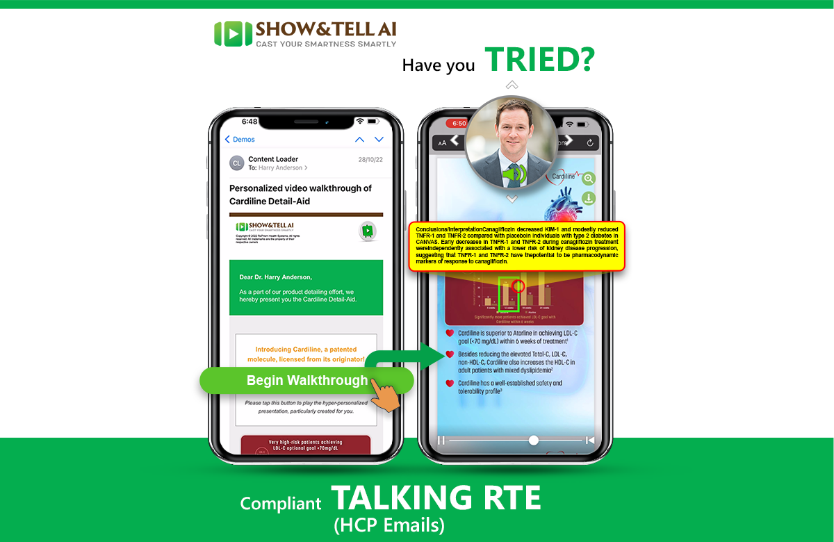 Talking Rep-Triggered Email From Show & Tell AI